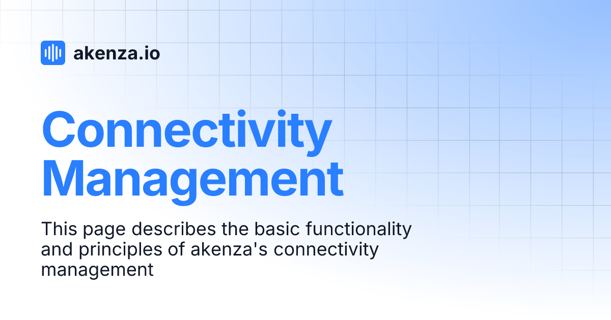 Connectivity Management | akenza.io