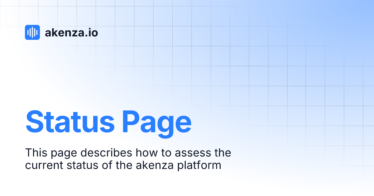 Status Page | akenza.io