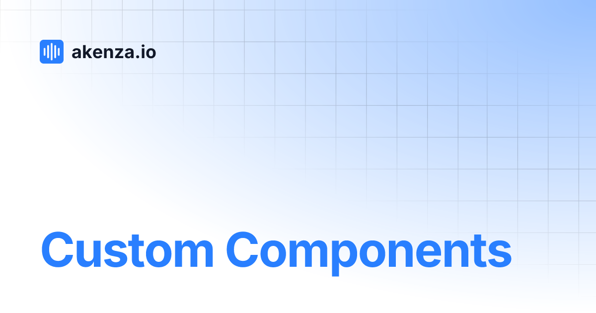 Custom Components | akenza.io