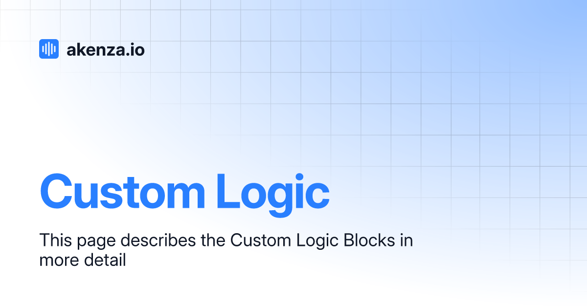 Custom Logic | akenza.io